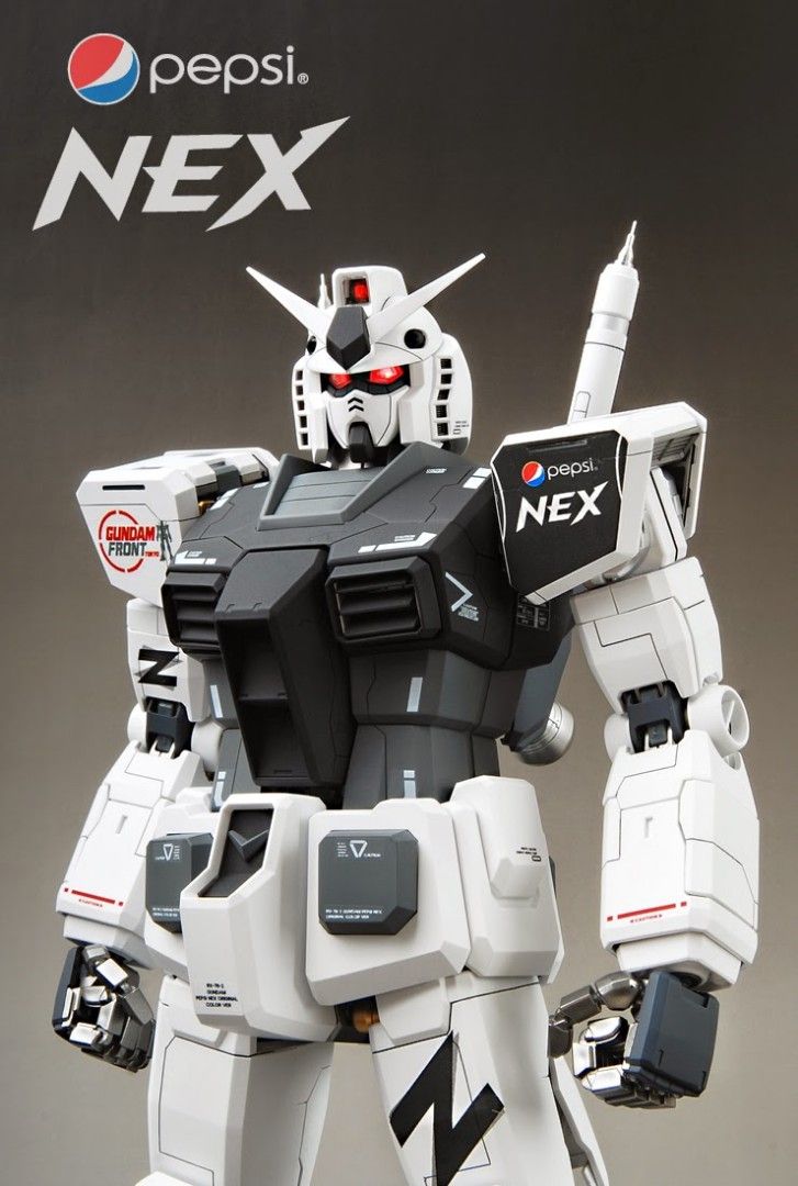 RARE Pepsi X Gundam collaboration MEGA SIZE Model kit Gunpla Mobile ...