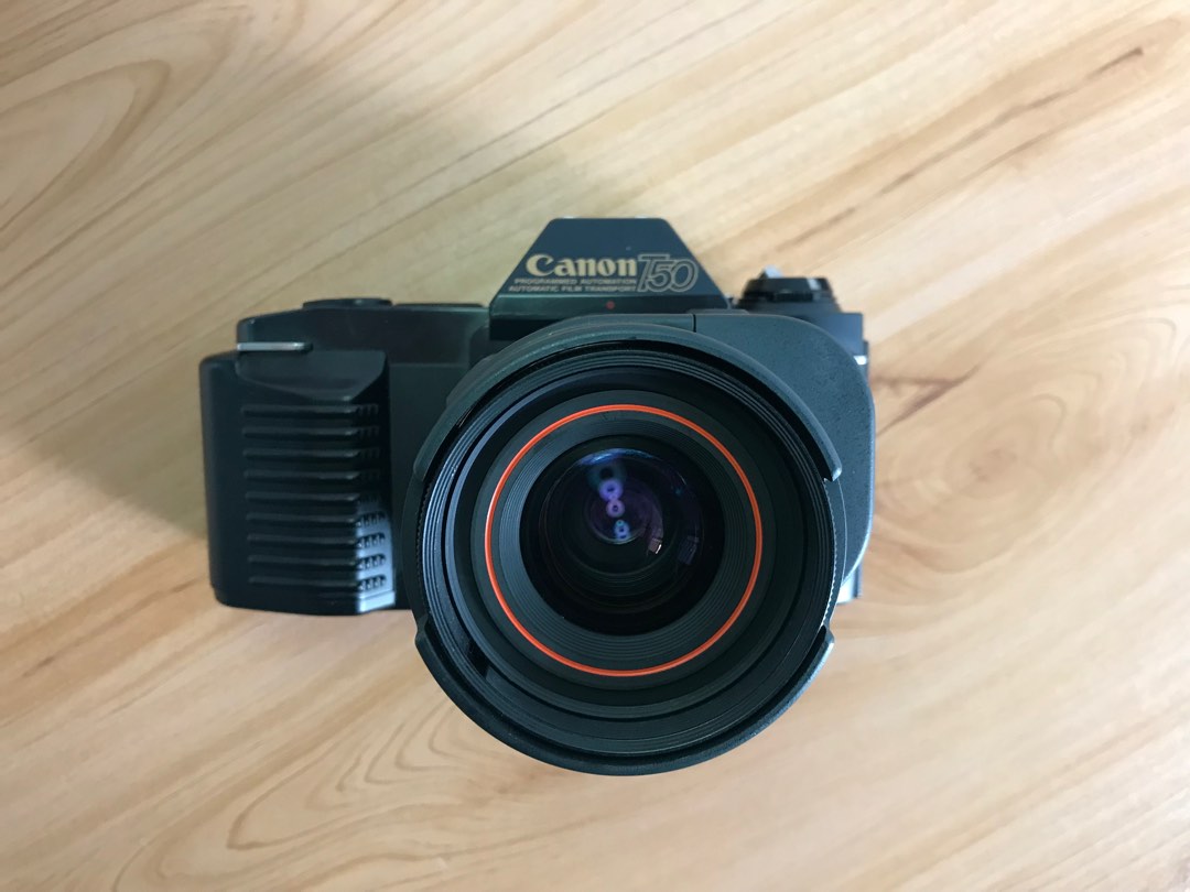 Retro Vintage Film SLR Canon T50 with Canon AC 35-70mm F4.5, Photography, Cameras on Carousell