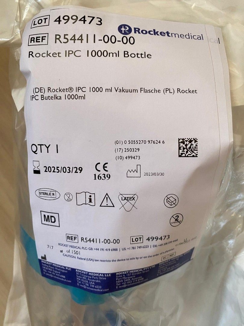 Rocket IPC - 1000ml bottle, 健康及營養食用品, 輔助和康復輔助, 輔助和康復輔助 - 其他輔助用品 - Carousell