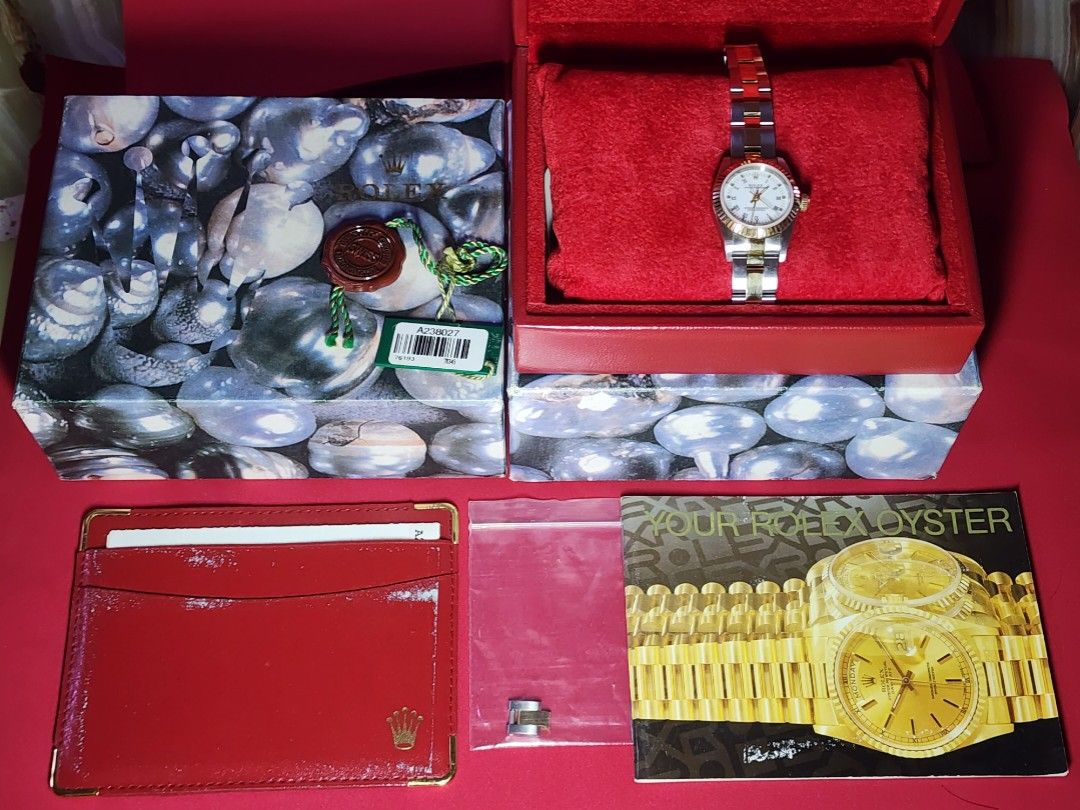 Rolex 76193 Oyster perpetual A238027 Half Gold, Luxury, Watches on ...