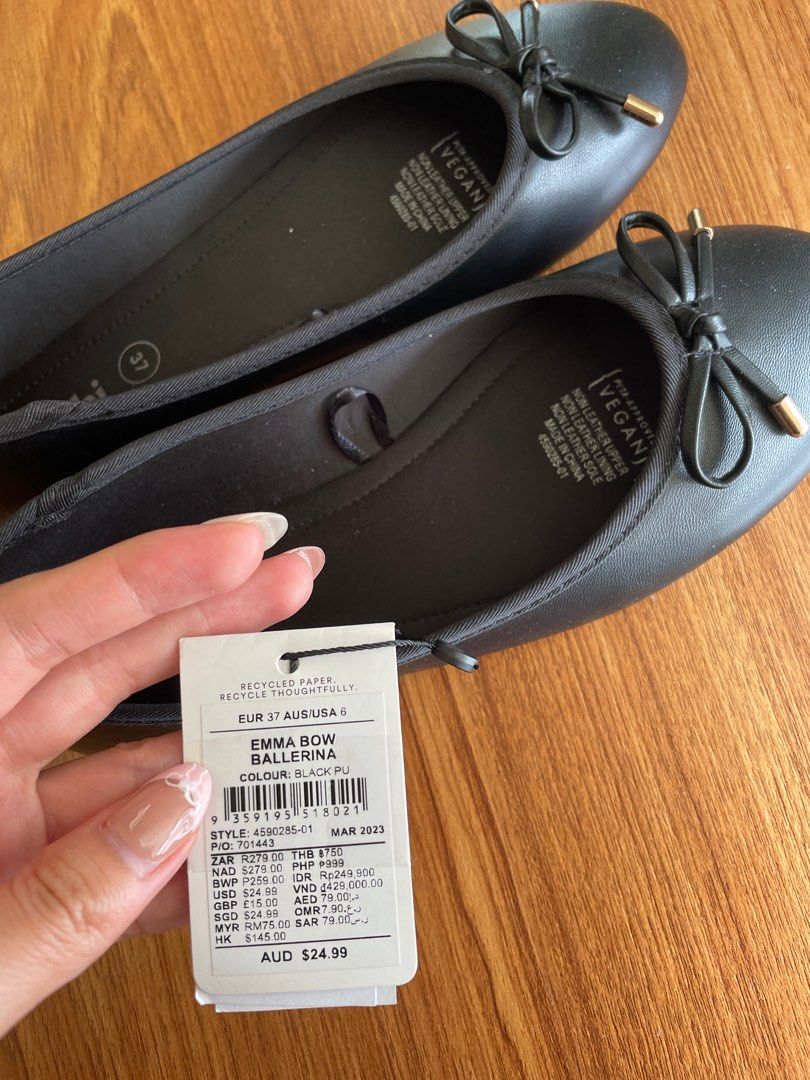 Rubi Ballet Flats in Black, Women's Fashion, Footwear, Flats & Sandals ...