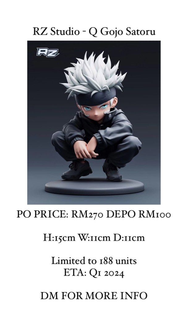 RZ Studio - Q Gojo Satoru, Hobbies & Toys, Toys & Games on Carousell