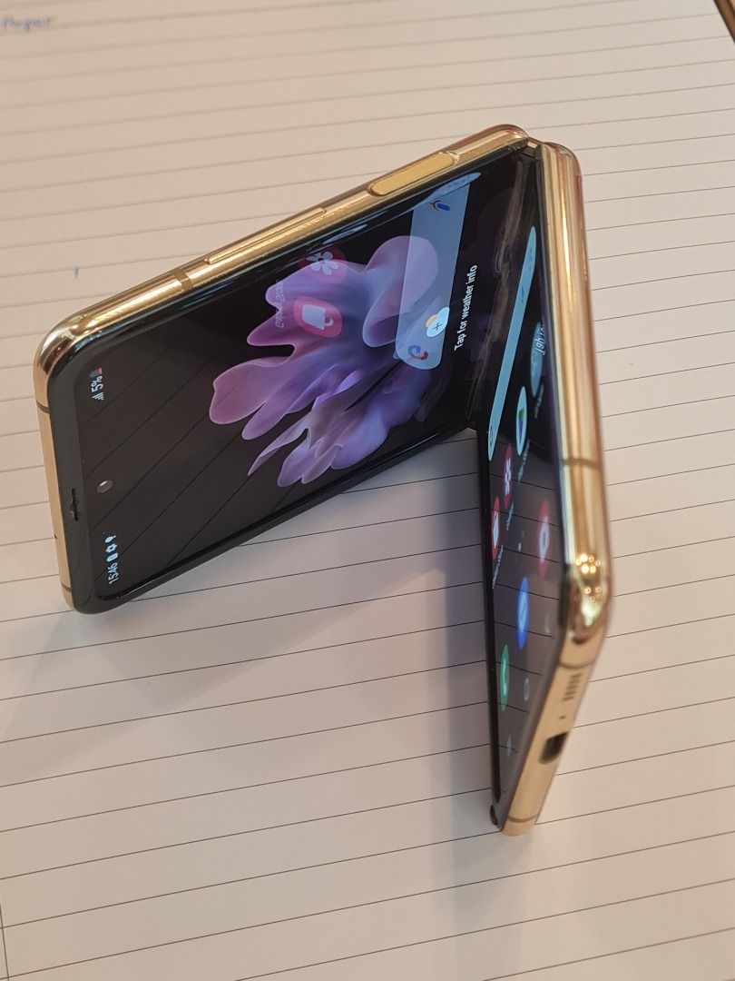 Samsung Galaxy Z Flip Android Smartphone Gold 256 GB, Mobile Phones ...