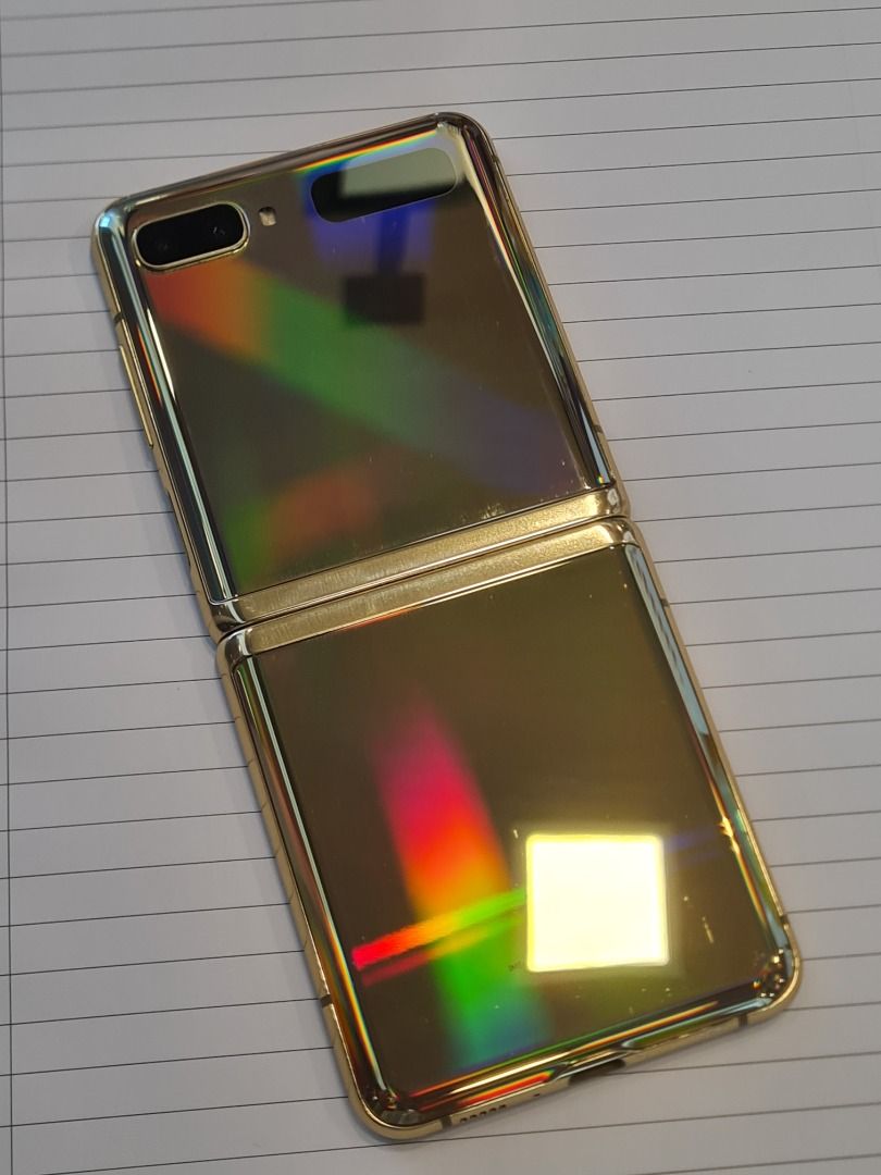 Samsung Galaxy Z Flip Android Smartphone Gold 256 GB, Mobile Phones ...