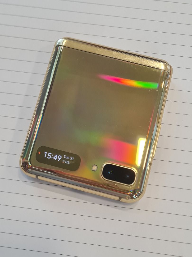Samsung Galaxy Z Flip Android Smartphone Gold 256 GB, Mobile Phones ...