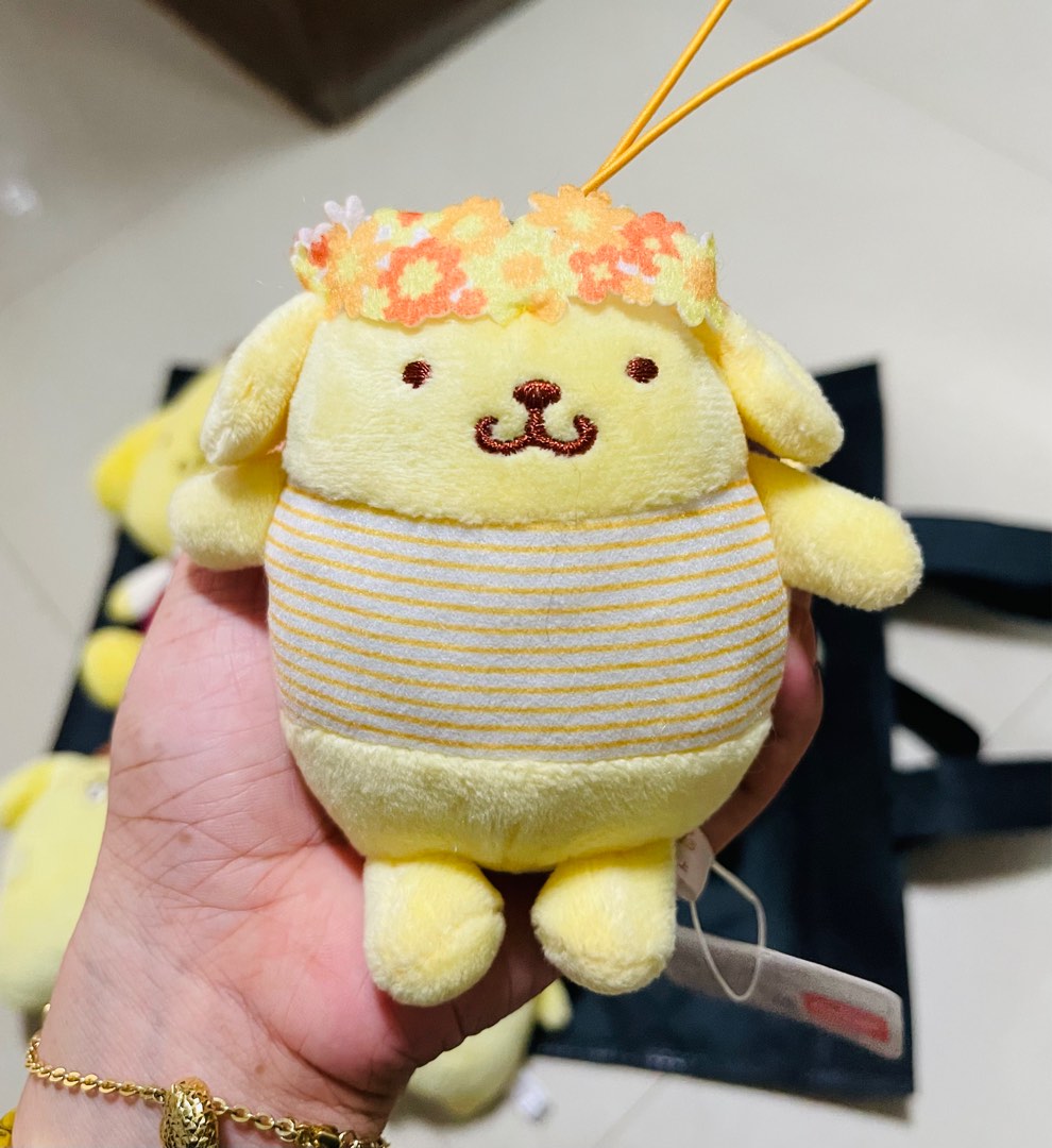 Sanrio Rare Pompompurin charm plush, Hobbies & Toys, Toys & Games on ...