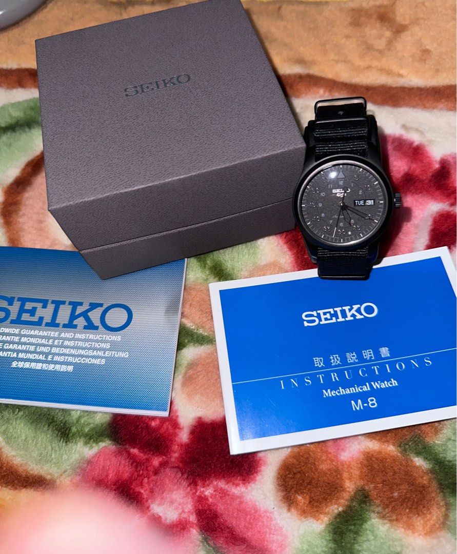 Seiko 5 Sport Stealth Black Watch, Luxury, Watches on Carousell