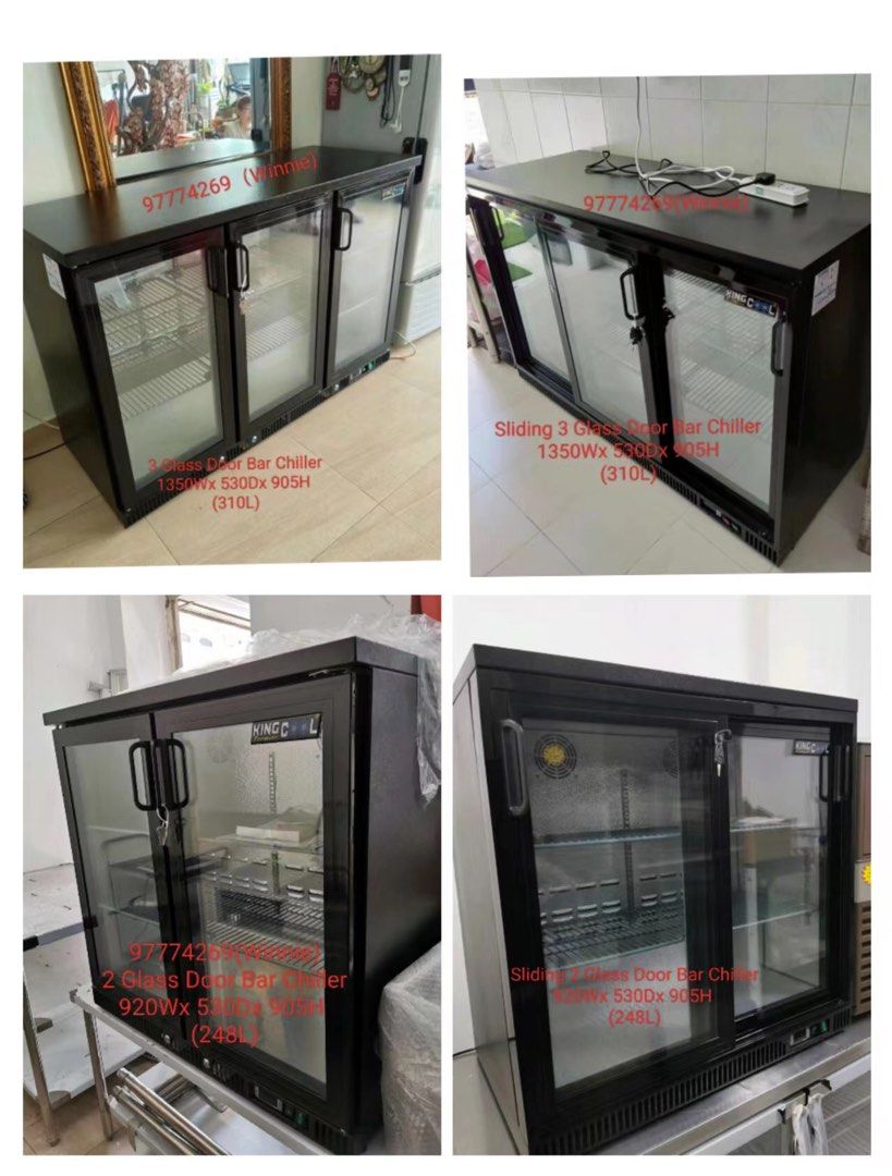 Sliding 3 Glass Door Bar Chiller, TV & Home Appliances, Kitchen ...