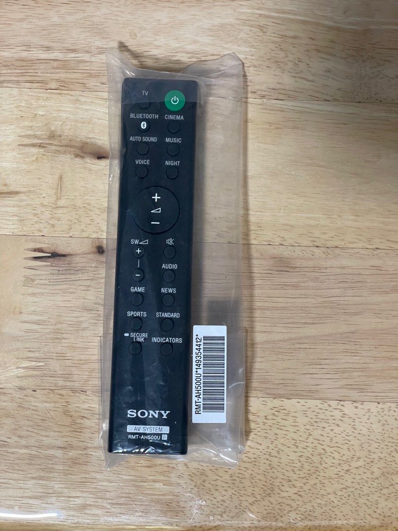 Sony Soundbar Remote RMT-AH500U, TV & Home Appliances, TV & Entertainment, TV Parts ...