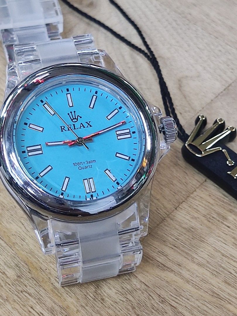 The Original collectors RELAX Tiffany Blue dia skeleton watch, Men's ...