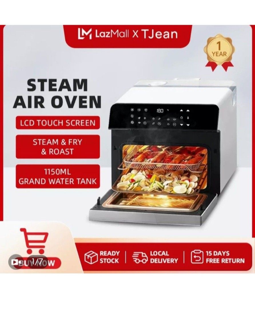 TJEAN STEAM AIR FRYER OVEN, Furniture & Home Living, Kitchenware ...