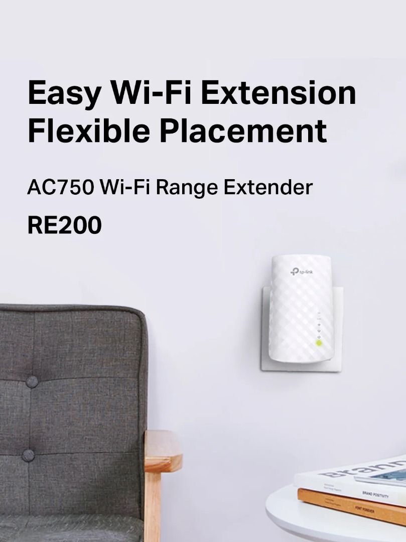 TP-Link RE200 AC750 WI-FI Range Extender Wireless Dual Band WIFI ...