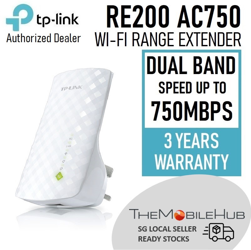 TP-Link RE200 AC750 WI-FI Range Extender Wireless Dual Band WIFI ...