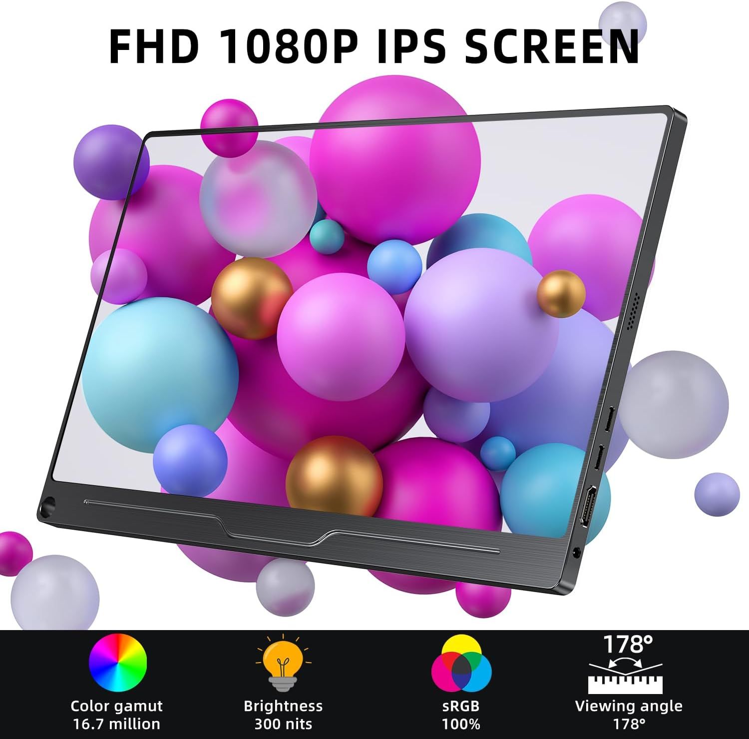 UPERFECT Portable Monitor, 2023 [New Version] 15.6" IPS HDR 1920X1080 ...