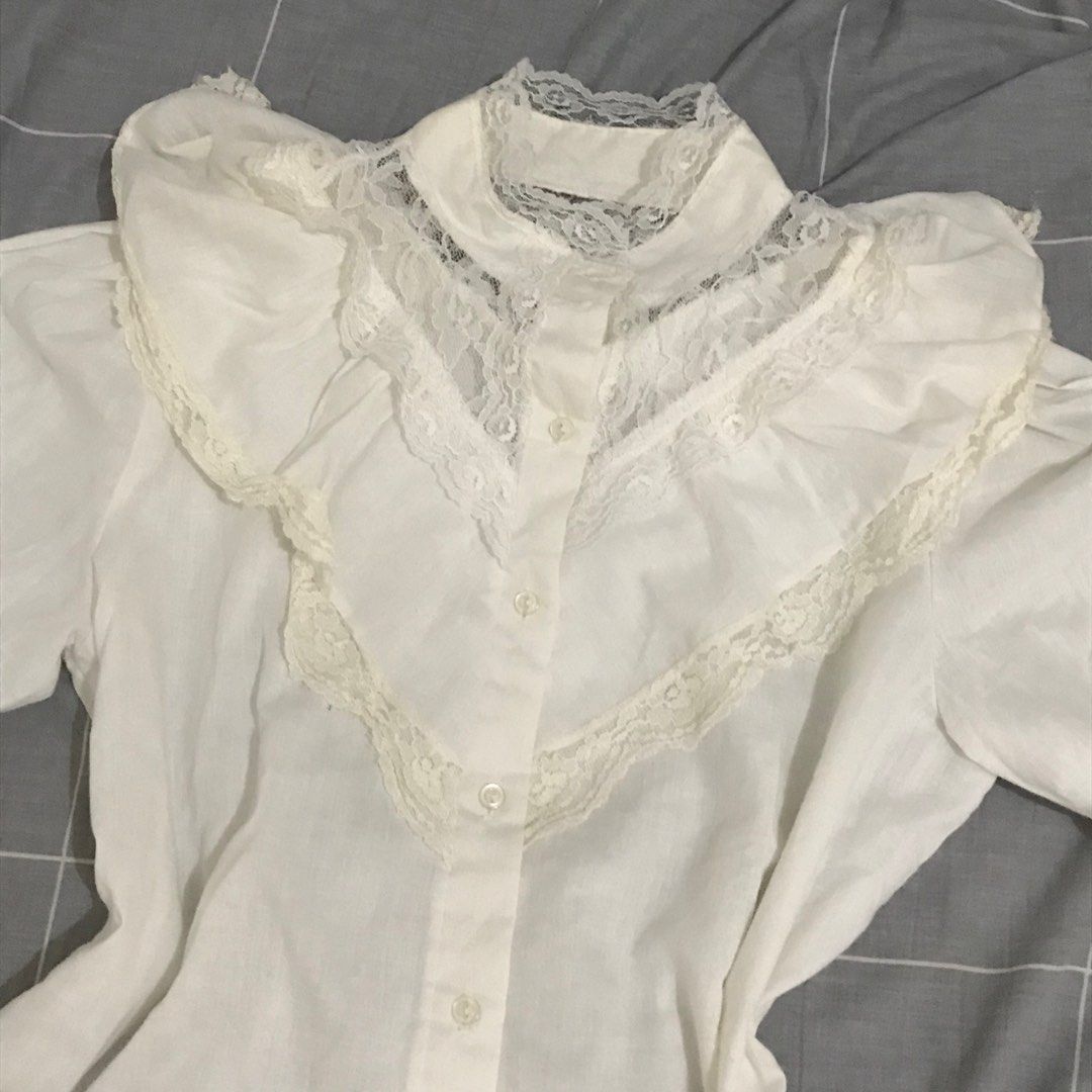 victorian gothic lolita top, Women's Fashion, Tops, Blouses on Carousell