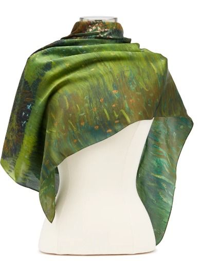 Vincent van Gogh's The Poet's Garden, 100% Silk scarf; made and sold by ...