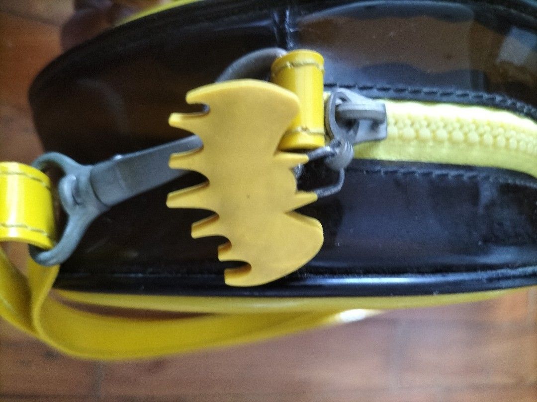 Vintage black & yellow Batman bag, Everything Else on Carousell