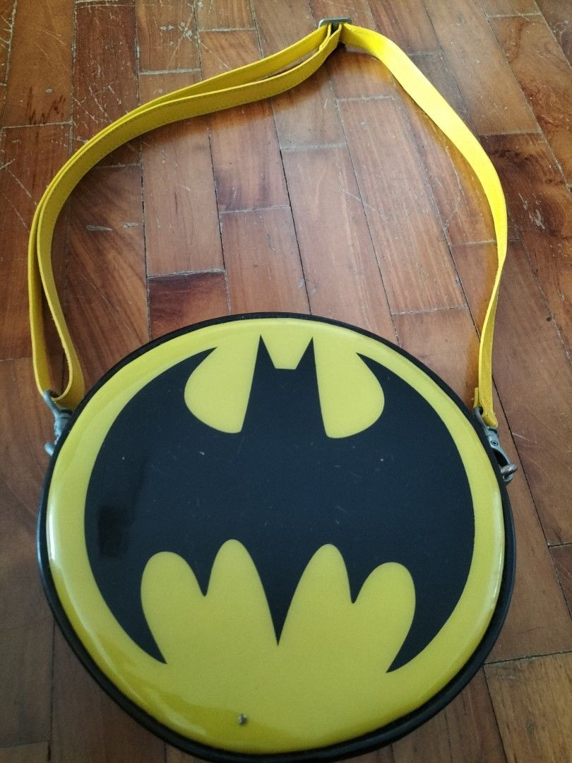 Vintage black & yellow Batman bag, Everything Else on Carousell