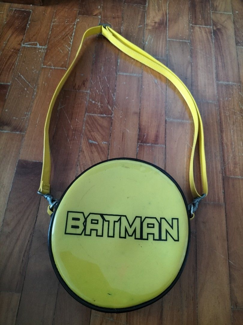 Vintage black & yellow Batman bag, Everything Else on Carousell