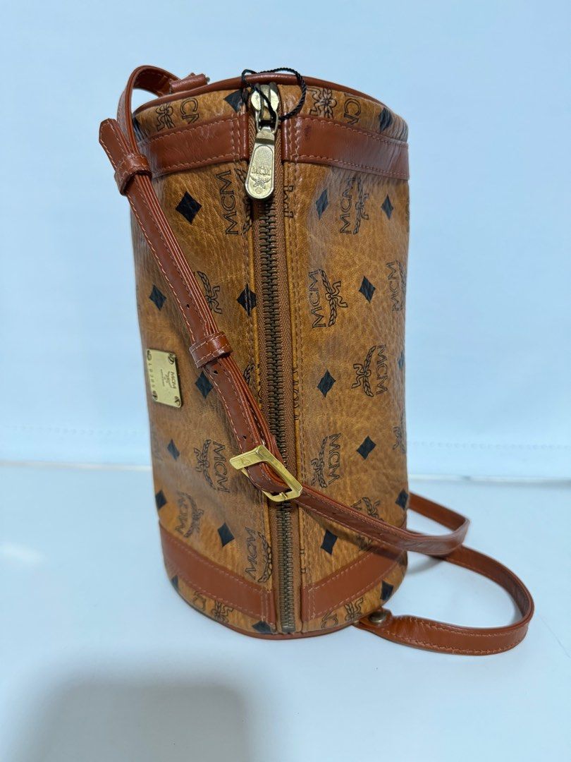 Vintage MCM Barrel Bag, Luxury, Bags & Wallets on Carousell