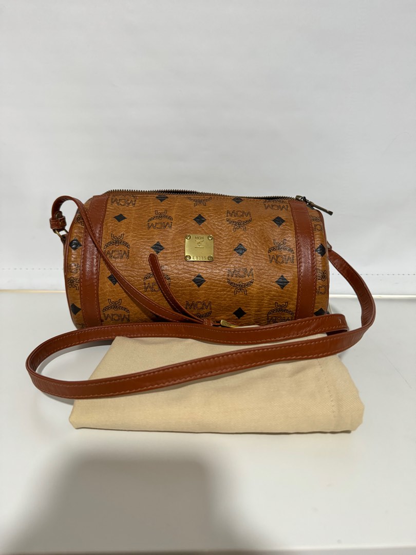 Vintage MCM Barrel Bag, Luxury, Bags & Wallets on Carousell