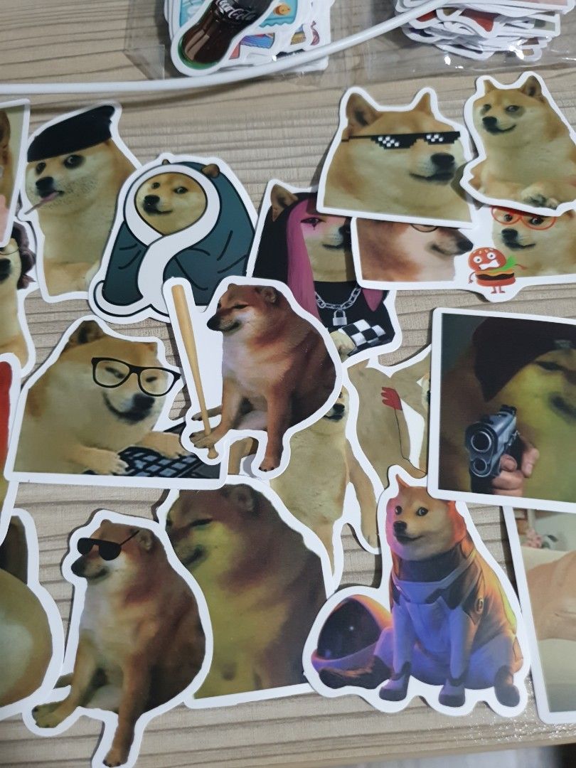 Waterproof Doge Meme Stickers, Hobbies & Toys, Stationery & Craft, Art ...