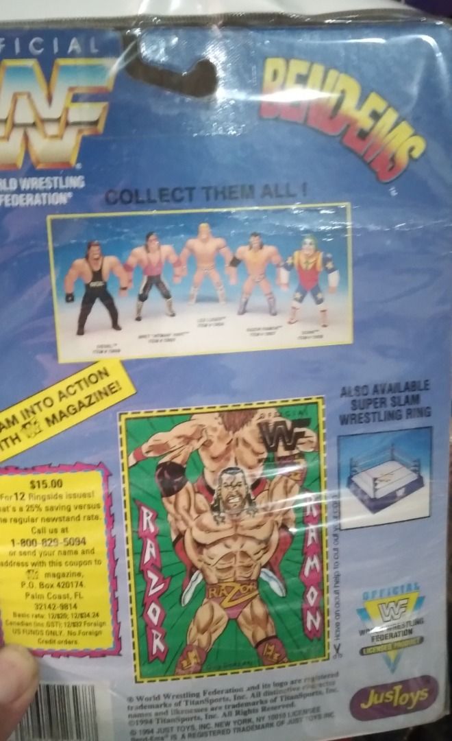 WWE WWF Razor Ramon vintage bend ems figure Justoys, Hobbies & Toys ...