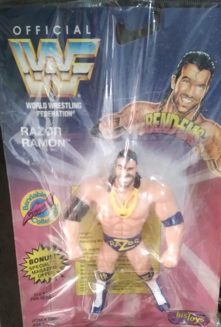 WWE WWF Razor Ramon vintage bend ems figure Justoys, Hobbies & Toys ...