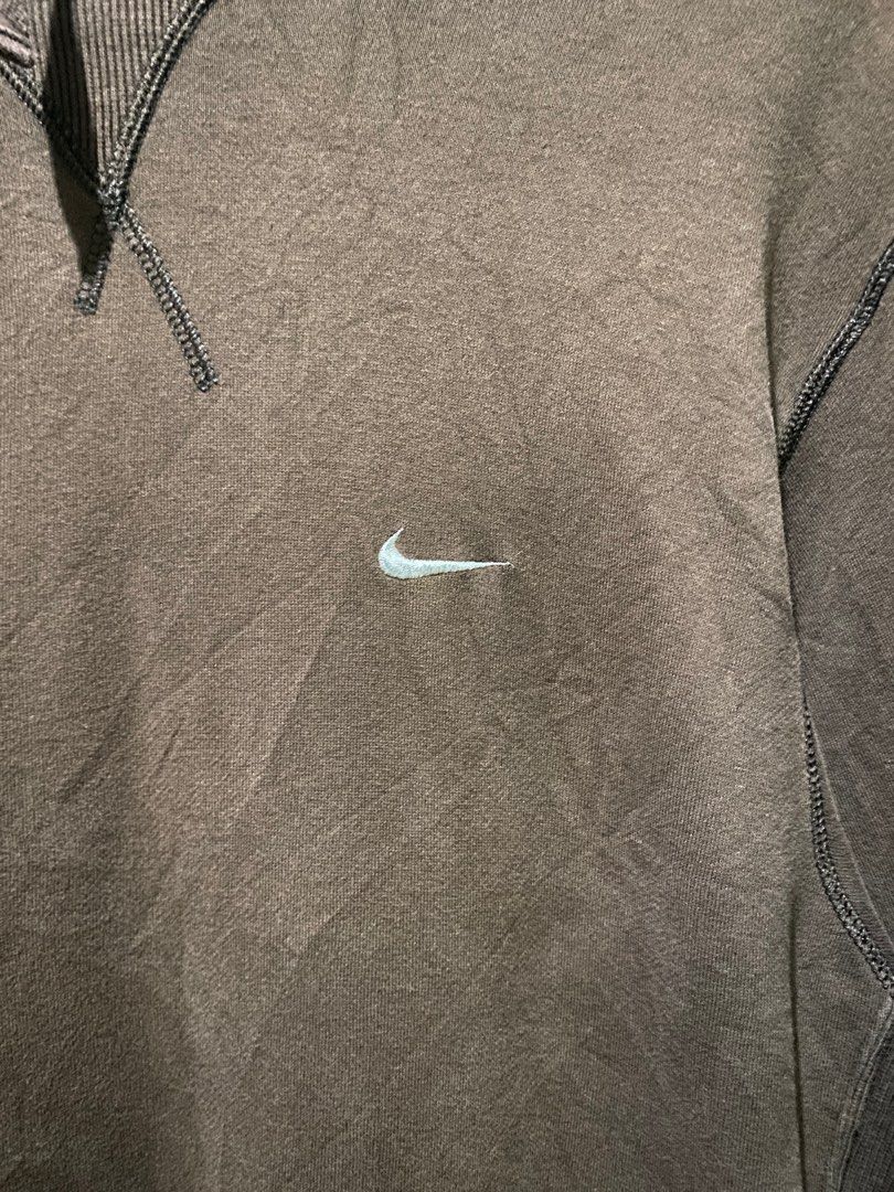 Y2K Nike Side Swoosh Chocolate Brown, Men's Fashion, Tops & Sets ...