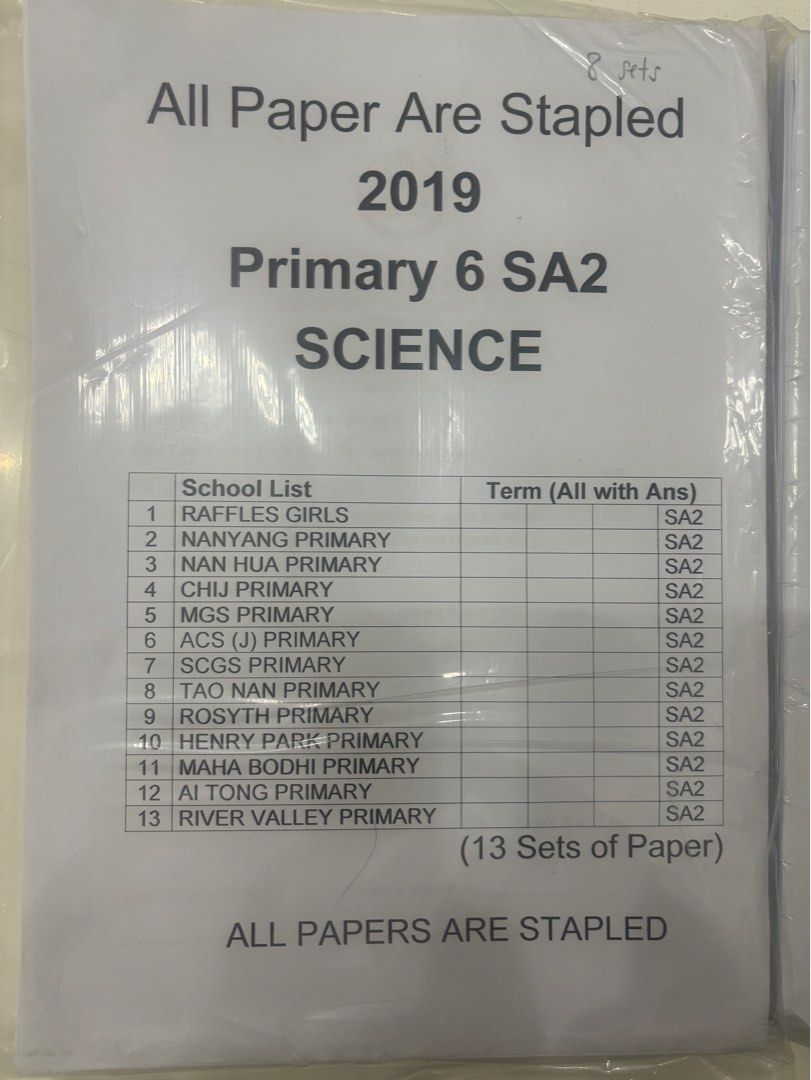 2019 P6 Exam Practice Papers, Hobbies & Toys, Books & Magazines ...