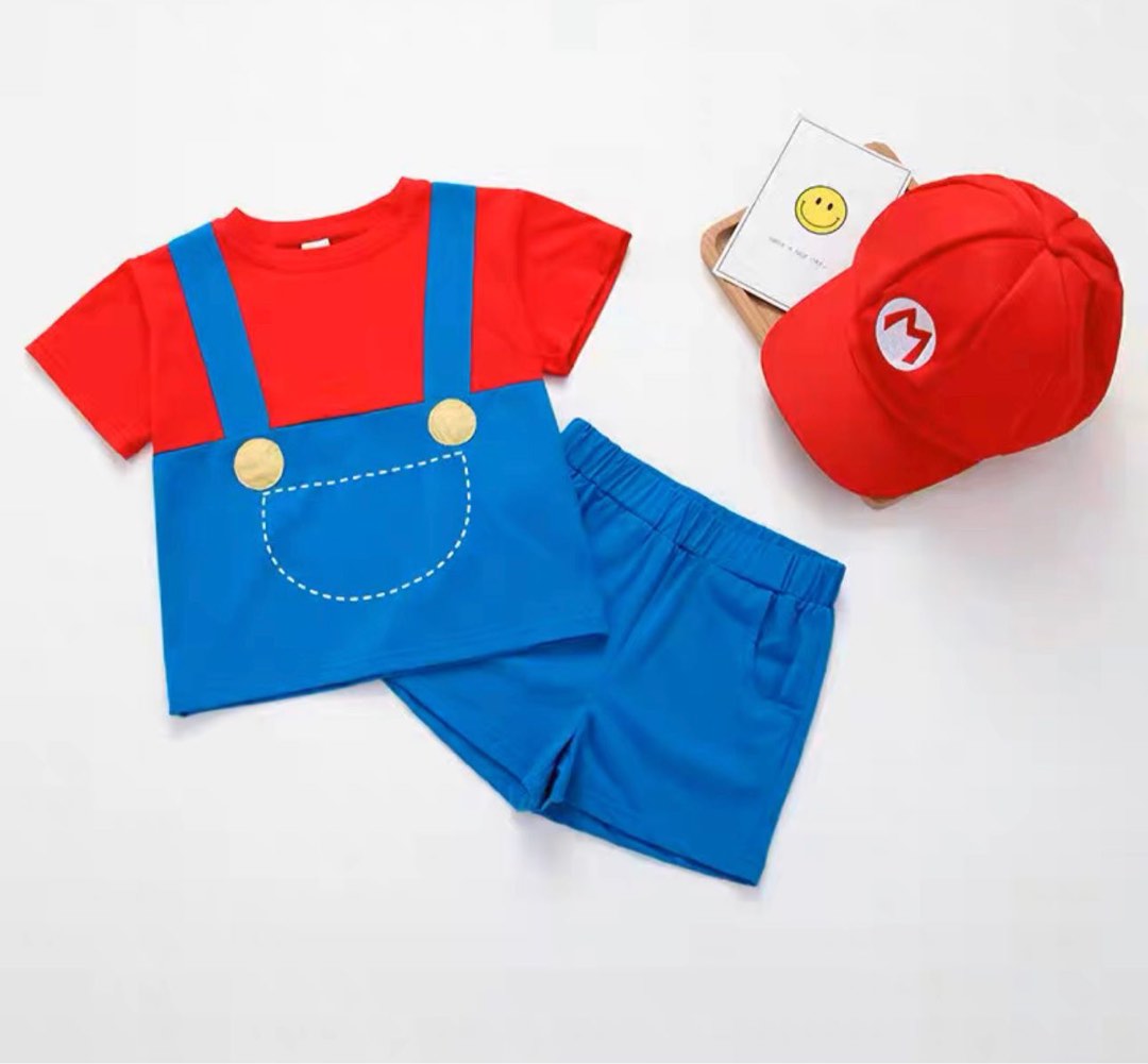 80/90/100cm Baby Kids Unisex Super Mario Kids Boy Girl Anime Cosplay ...