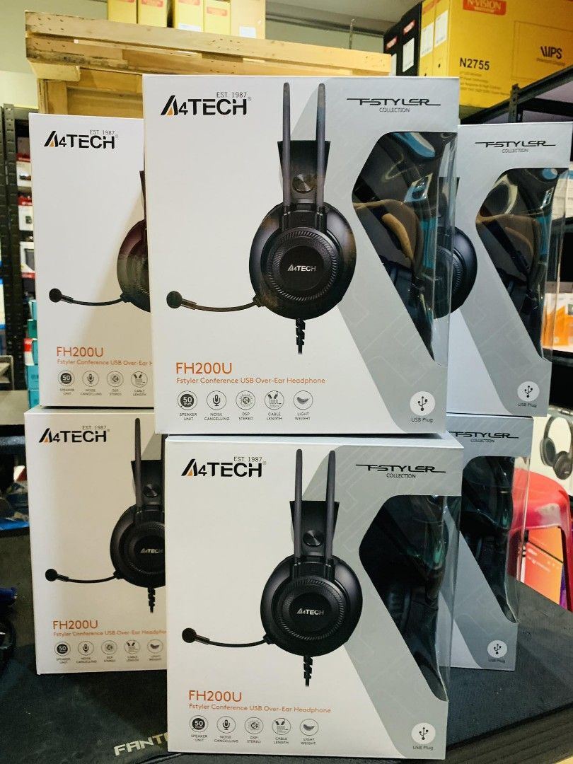 A4Tech Fstyler FH200U Conference Over-Ear Headphone with Noise ...