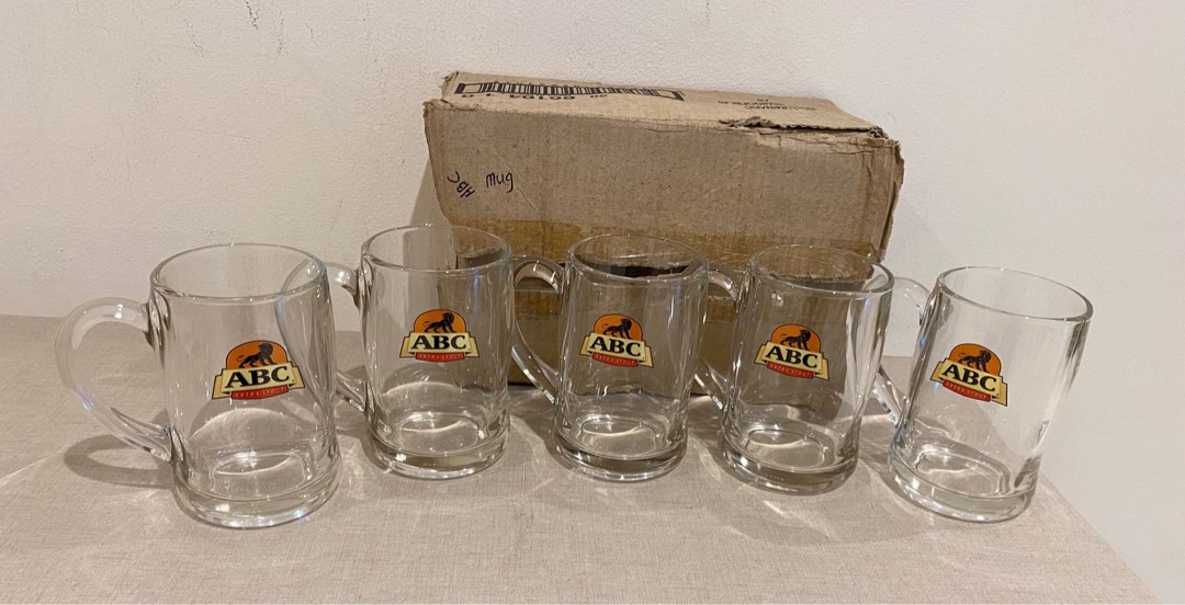 ABC beer mug x5 unused 12.5cm tall, Hobbies & Toys, Memorabilia ...