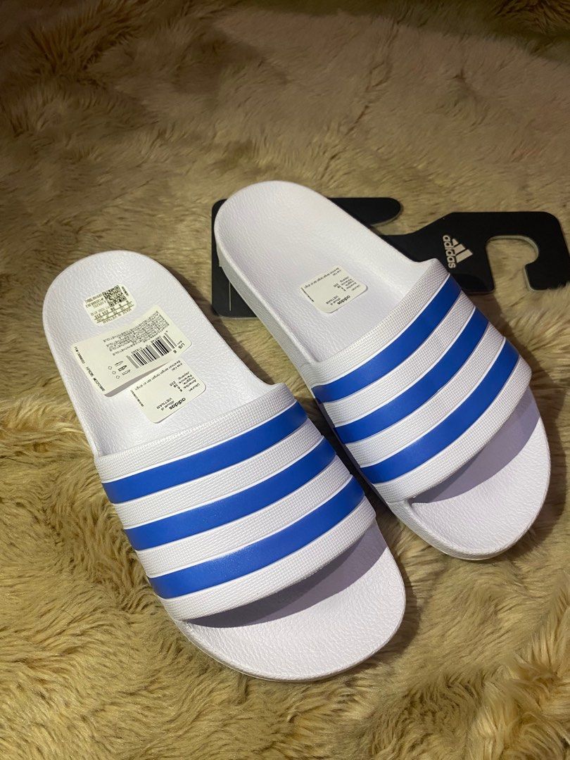 Adidas swim slides adilette aqua, Fesyen Wanita, Sepatu di Carousell