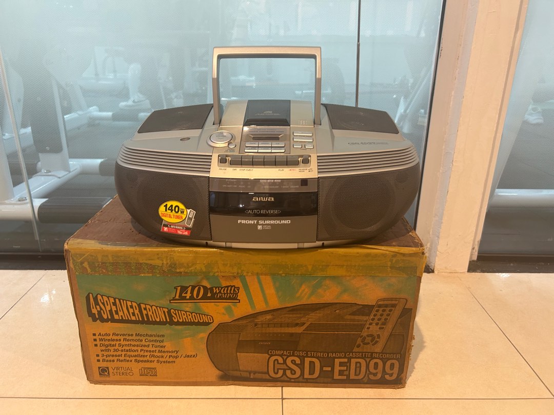 Aida CSD-ED99 cassette CD radio player with box, TV & Home Appliances ...
