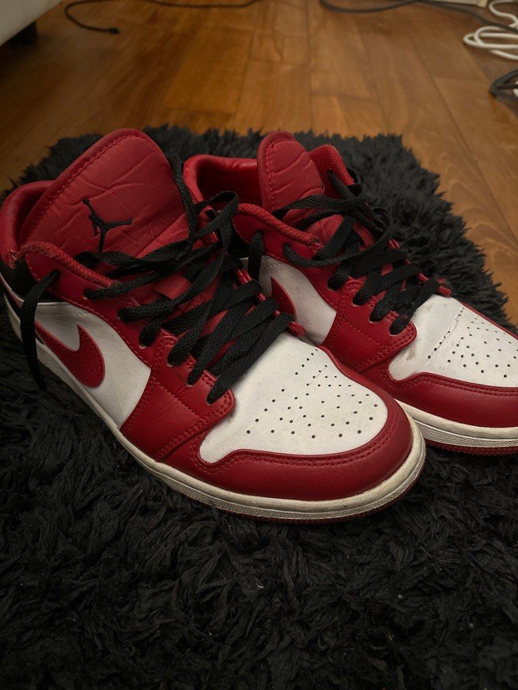 Air Jordan Red Dunk Low, Men's Fashion, Footwear, Sneakers on Carousell