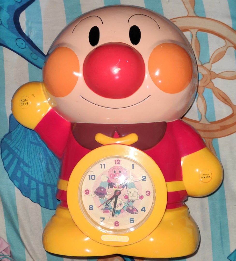 Anpanman Clock Alarm Clock Coin bank, Hobbies & Toys, Memorabilia ...