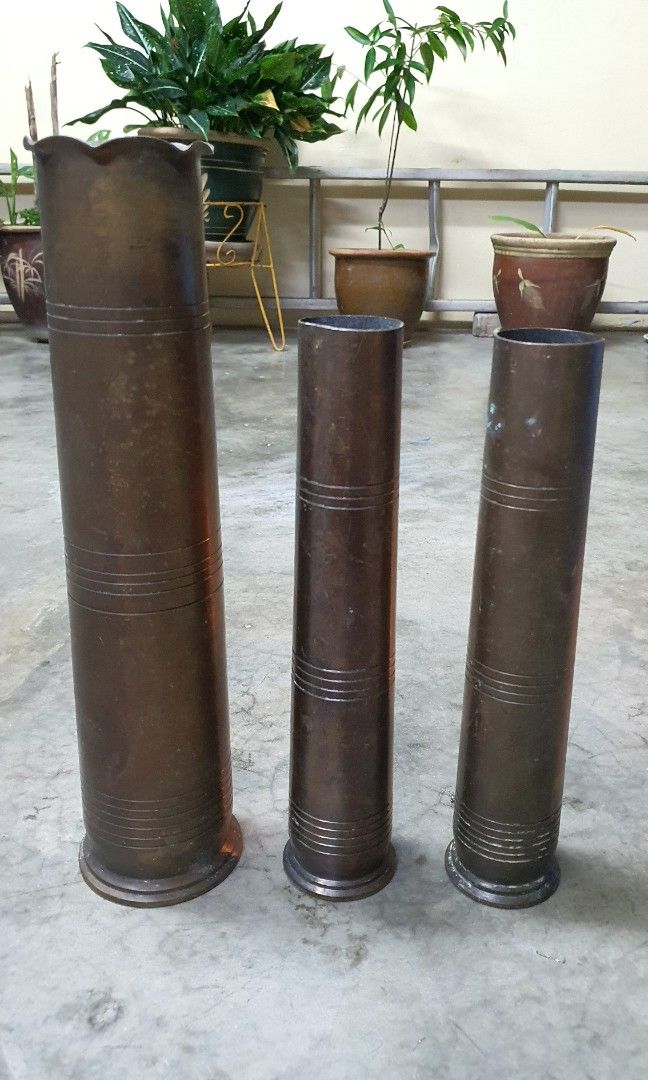 Antique Brass Cannon Shell Casing, Hobbies & Toys, Collectibles ...