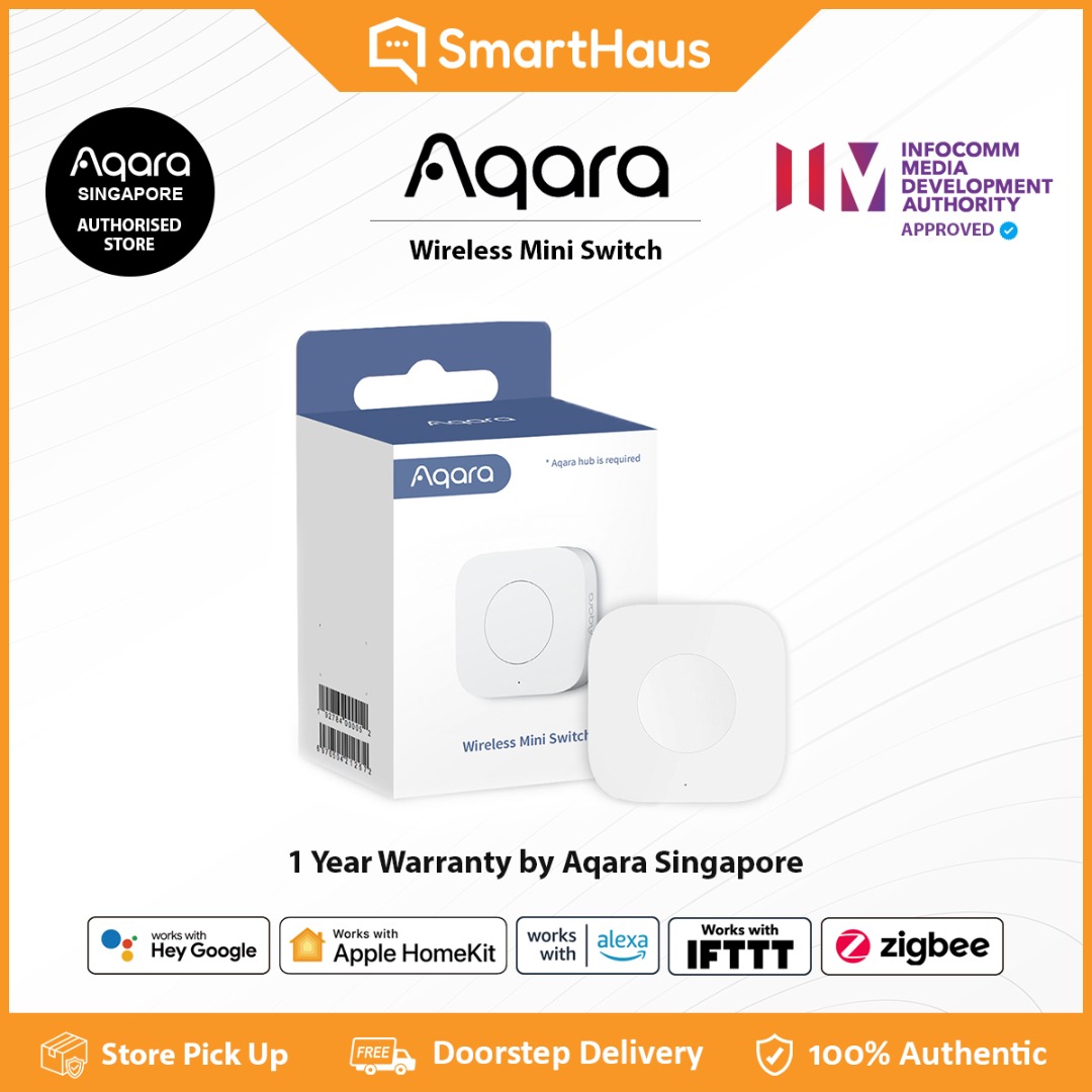 Aqara Wireless Mini Switch | Zigbee | 1 Year Aqara Official Warranty ...