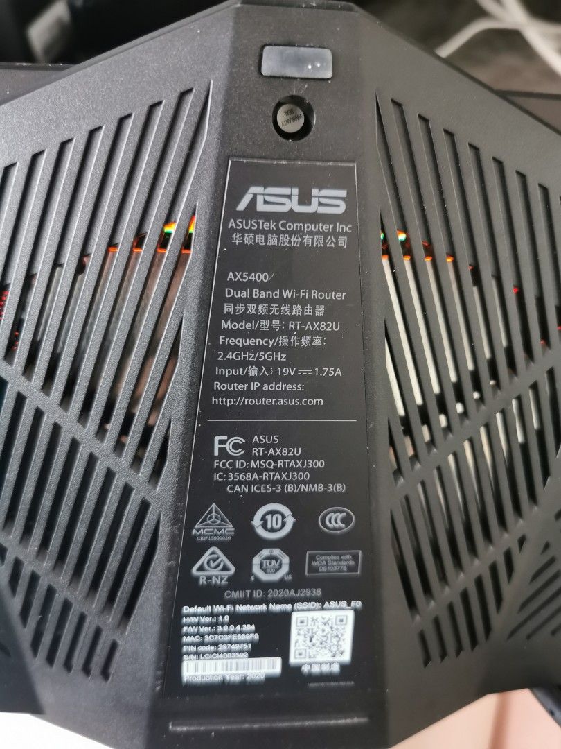 Asus AX5400 WiFi 6 Router RT-AX82U, Computers & Tech, Parts ...
