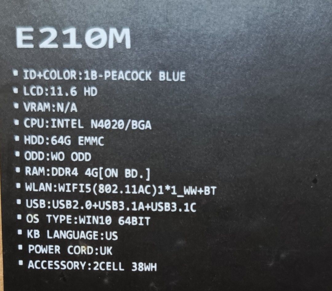 ASUS Notebook (E210 MA), Computers & Tech, Laptops & Notebooks on Carousell