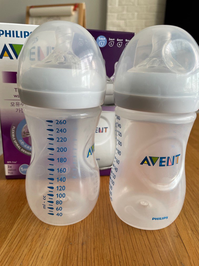 Avent Natural Milk Bottles (260ml), Babies & Kids, Nursing & Feeding ...