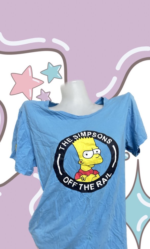 BART SIMPSONS SHIRT OFF THE RAIL NEGOTIABLE, Women's Fashion, Tops ...
