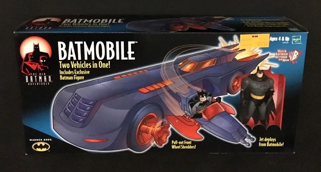 BATMAN ADVENTURES ANIMATED SERIES BATMOBILE Vehicle HASBRO 2000 BIB ...
