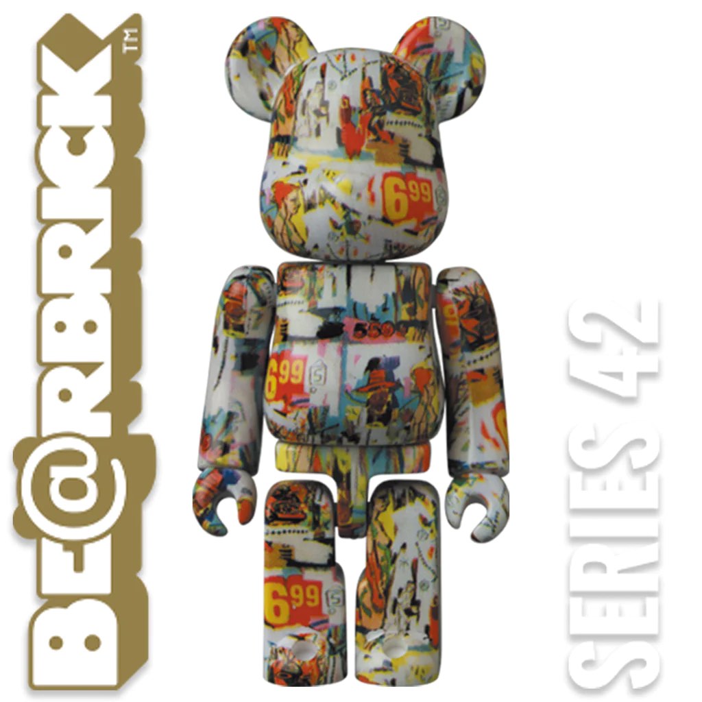 Bearbrick series 42 Artist Andy Warhol x x jean michel basquiat 100% ...