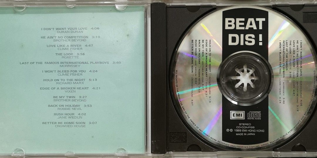 BEAT DIS! 1989 EMI COMPILATION MADE IN JAPAN, Hobbies & Toys, Music ...