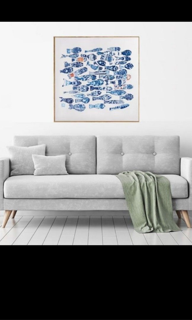 Big fish wall painting /Japanese mackerel, Furniture & Home Living ...