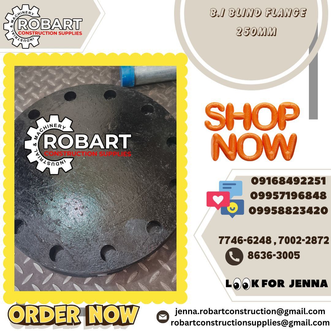 black iron blind flange 250mm, Commercial & Industrial, Construction ...