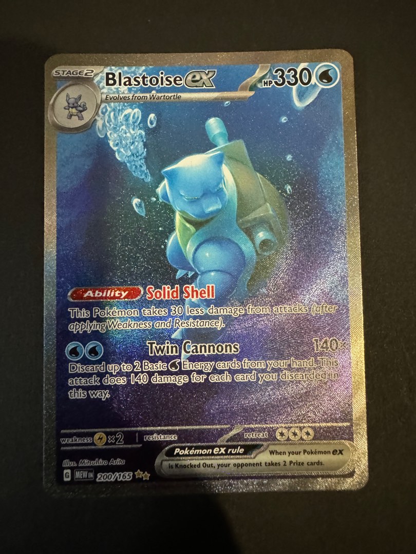 Blastoise ex full art 151 SIR, Hobbies & Toys, Toys & Games on Carousell