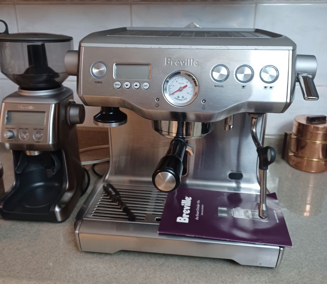Breville Dual Boiler Espresso Coffee Machine with Smart Grinder Pro, TV ...